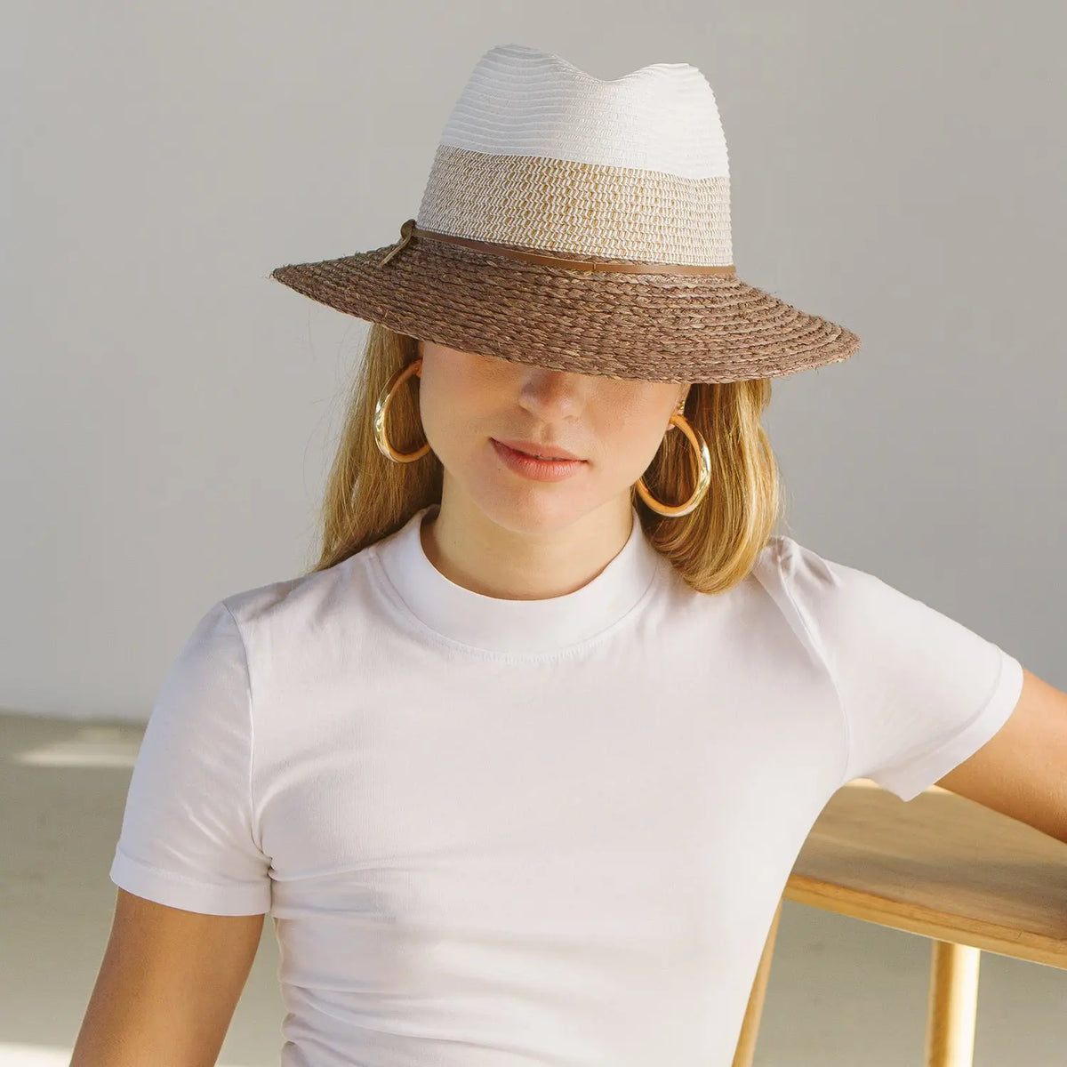 Tina Raffia Fedora Sun Hat | Elegant Summer Hat | Adjustable Size – SUNHATS